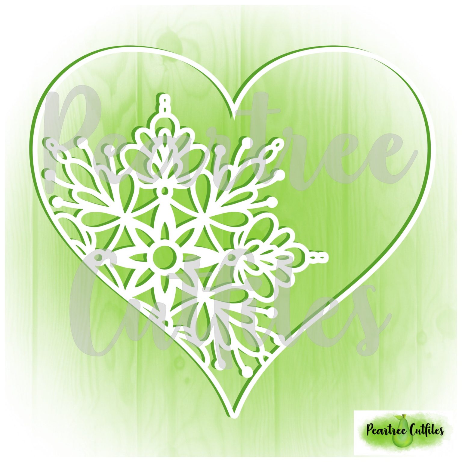 Snowflake Heart – Peartree Cutfiles