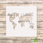 World Map Stencil – Peartree Cutfiles