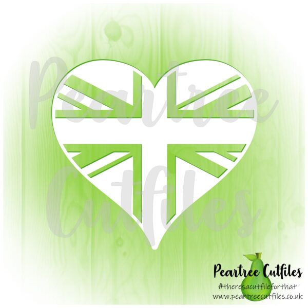 Union Jack Heart – Peartree Cutfiles