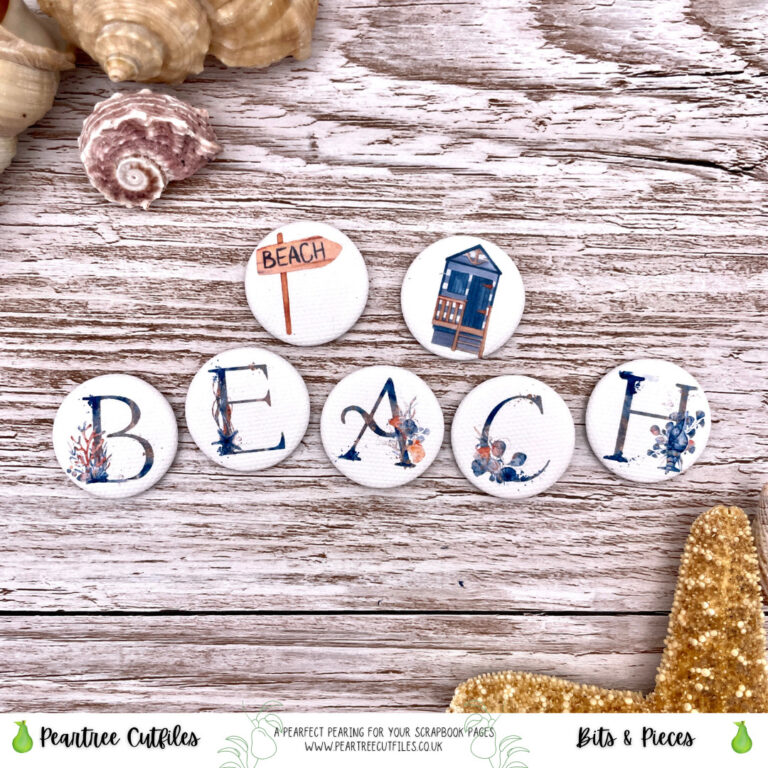 Beach Letters Flair – Peartree Cutfiles