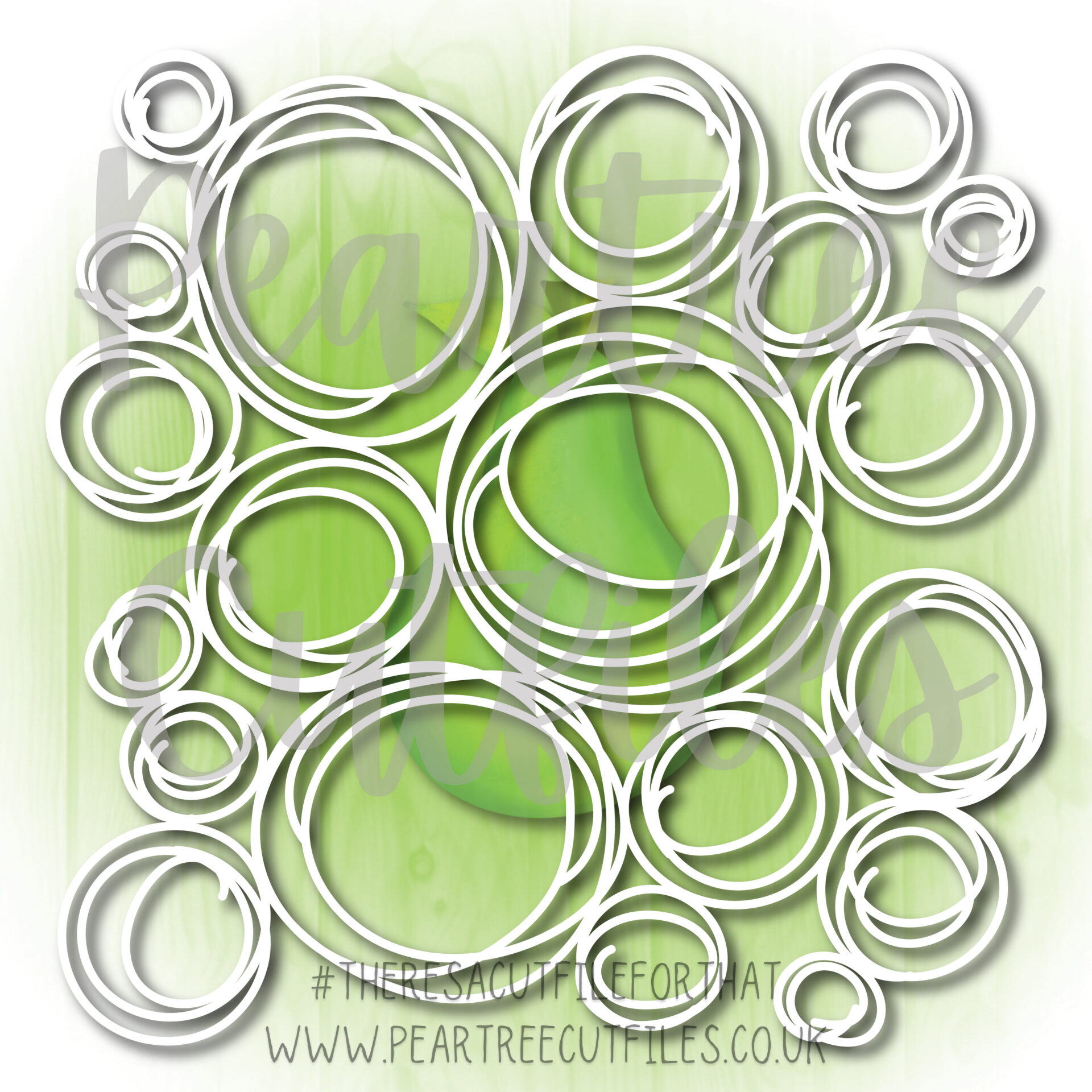 Doodle Circles Background Peartree Cutfiles