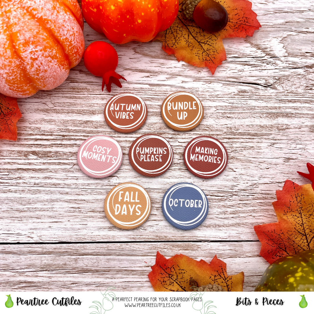 Autumn Phrases Flair – Peartree Cutfiles