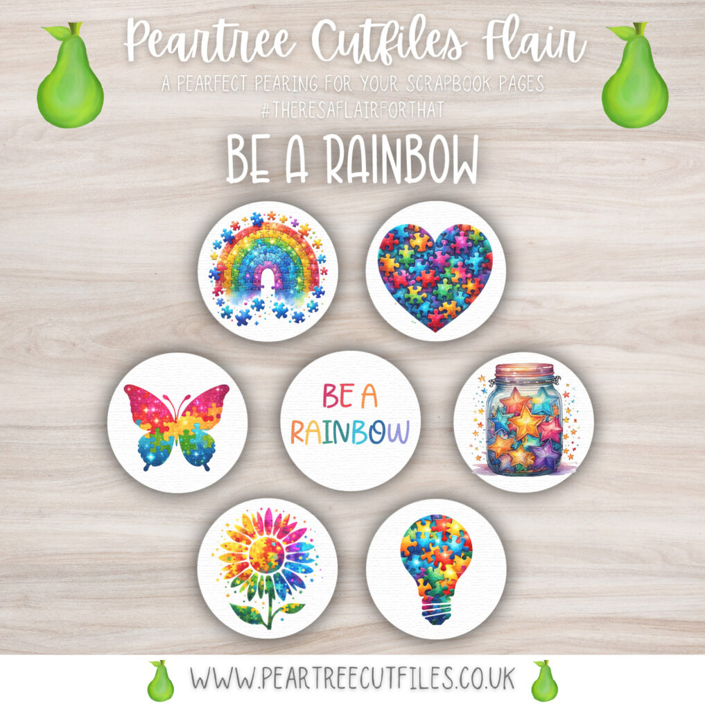 Be a Rainbow Flair – Peartree Cutfiles