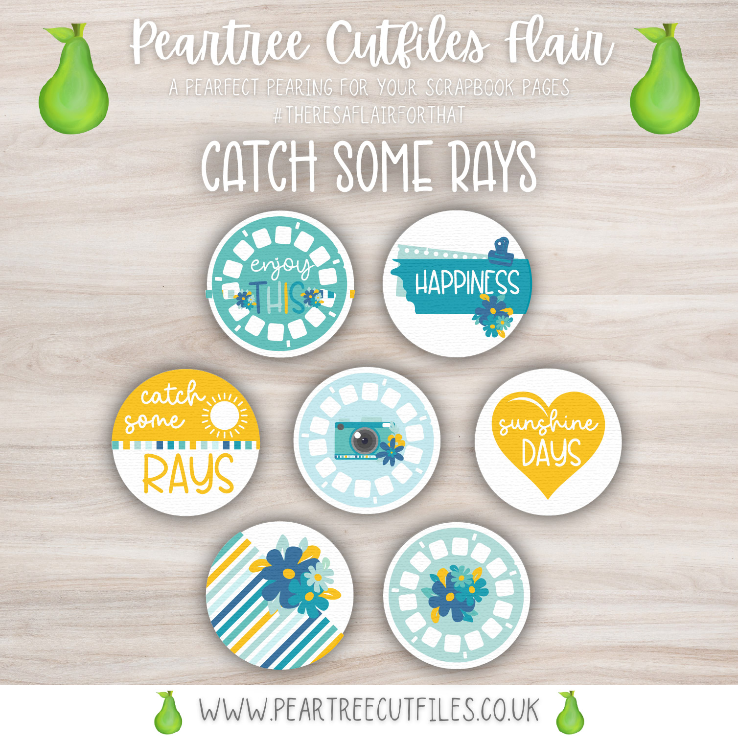 Catch Some Rays Flair – Peartree Cutfiles